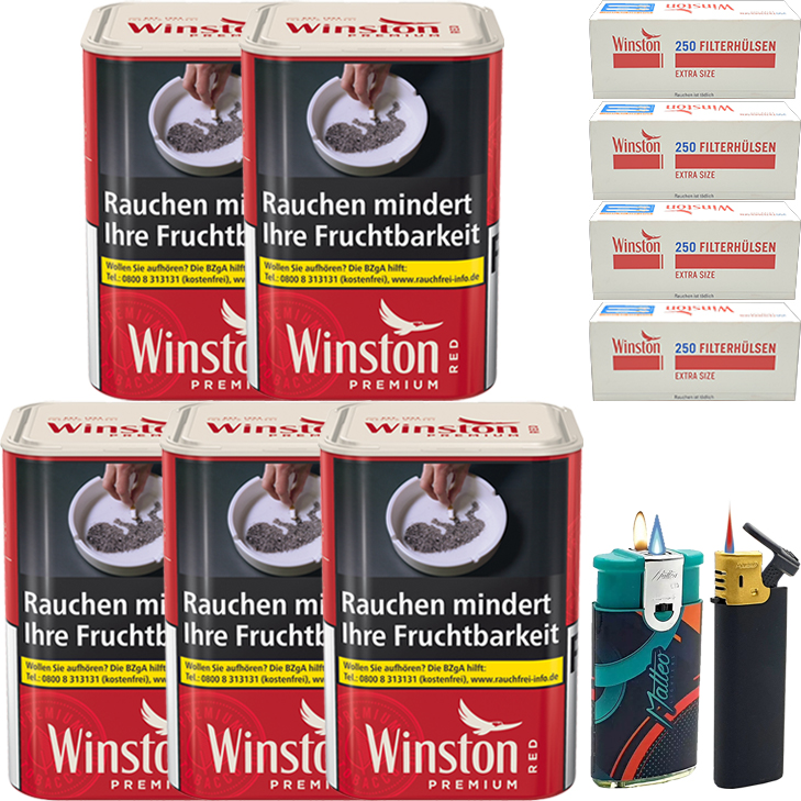 Winston Premium Red 5 x 100g mit... - Gratisversand