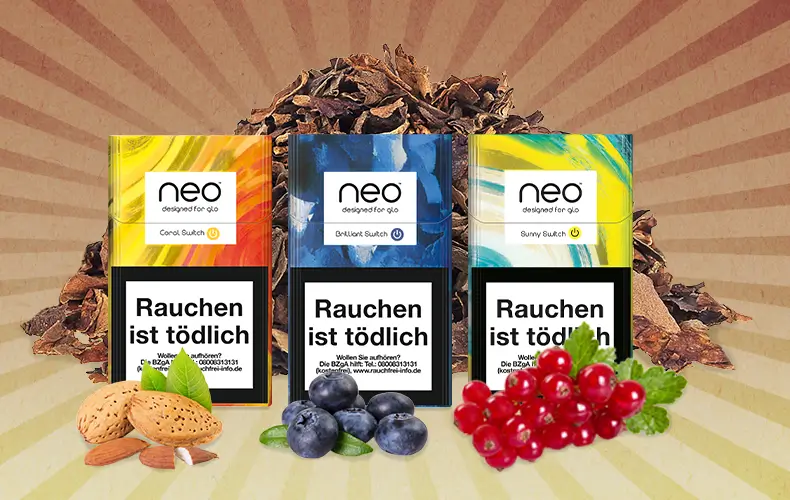 3 neuen neo Sticks für die Glo bei uns im Vergleich