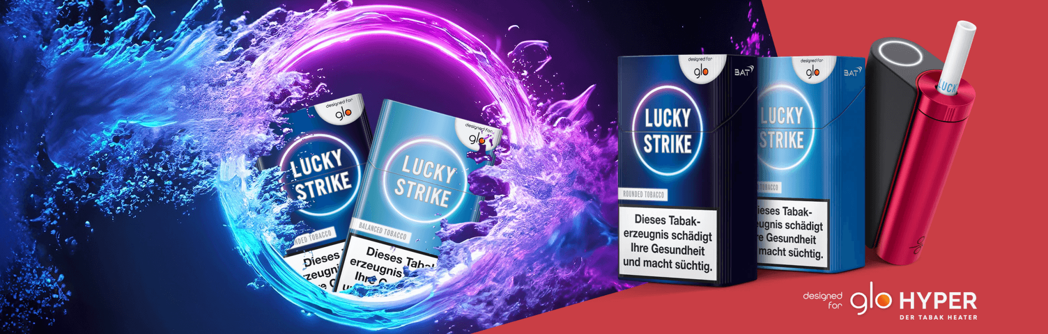 Lucky Strike for glo: Die glo Tabaksticks bekommen Zuwachs.
